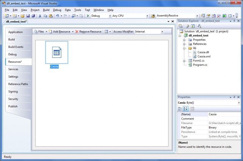Embed dll Files Within an exe (C# WinForms) | adamthetech.com